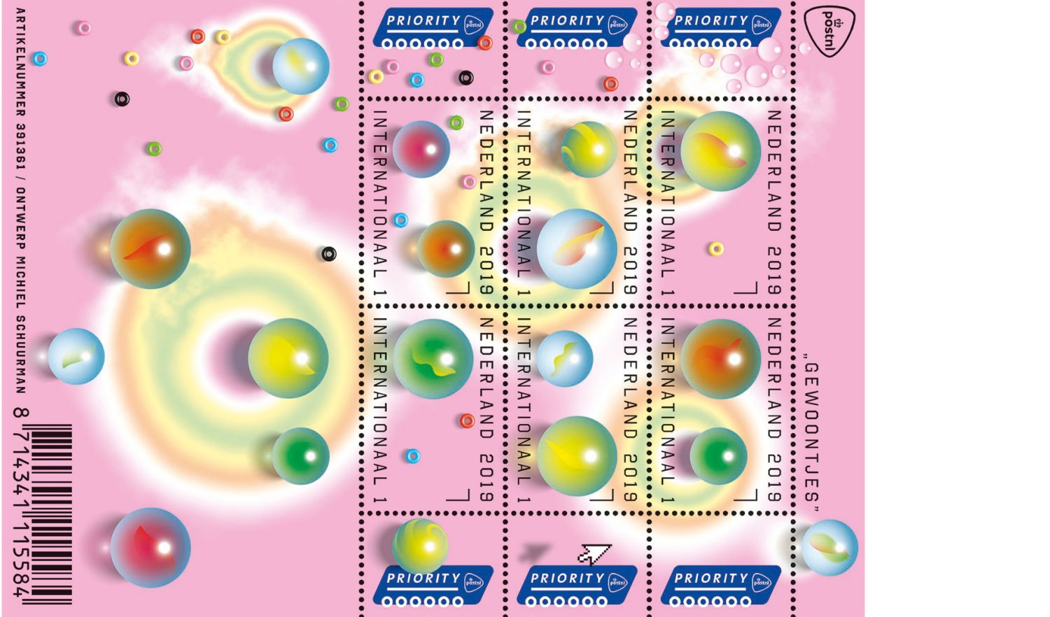 Michiel Schuurman designs PostNL stamp sheet - DDA